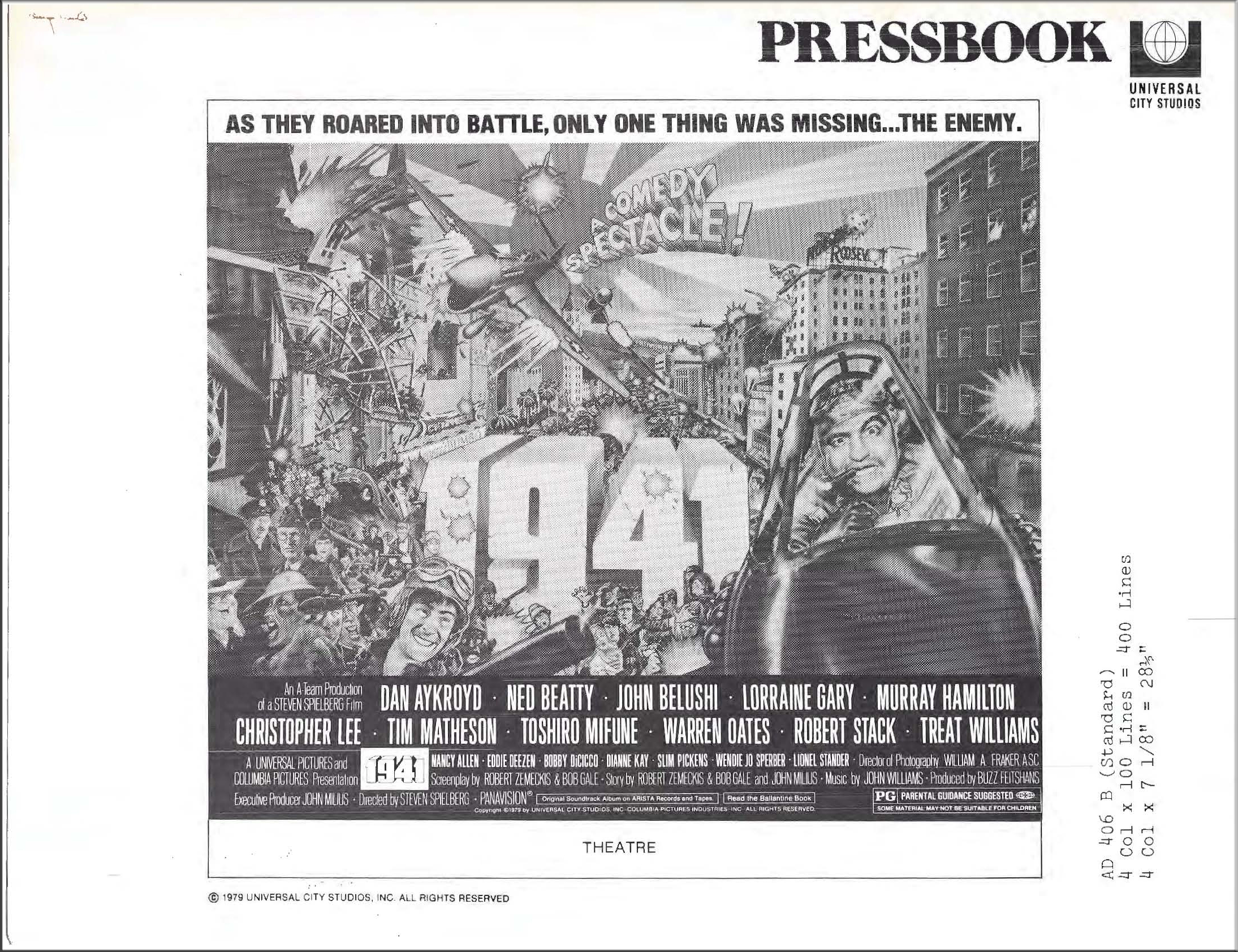 Going to War with Steven Spielberg's "1941" Pressbook | Know It All Joe